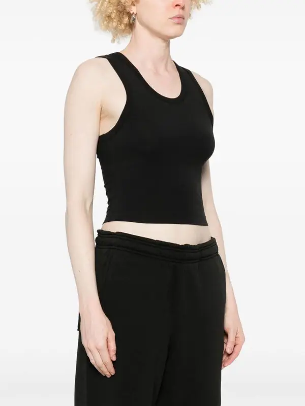 ENTIRE STUDIOS Cropped Tank Top - Black