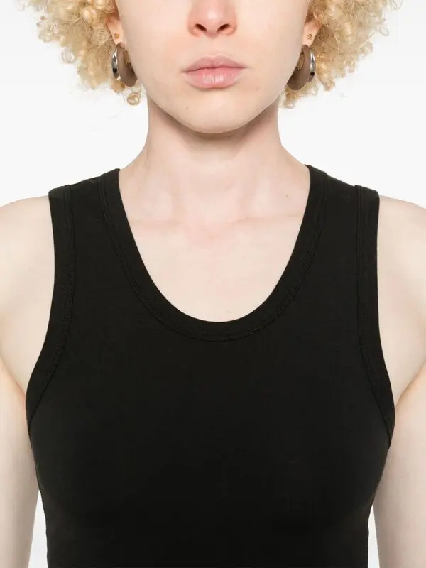 ENTIRE STUDIOS Cropped Tank Top - Black