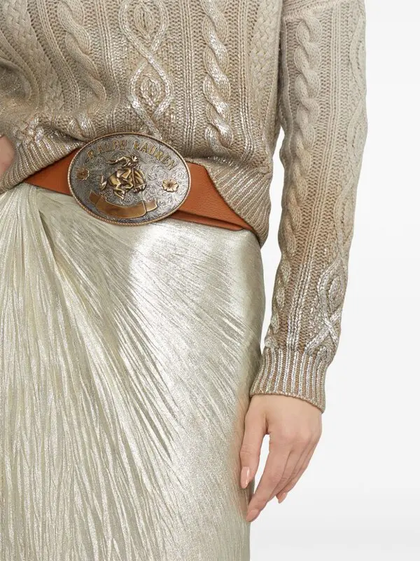 Ralph Lauren Rodeo-buckle Leather Belt