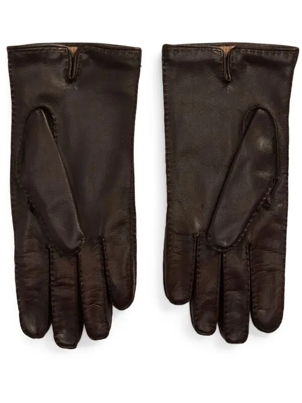 Ralph Lauren Purple Label Leather Gloves - Brown
