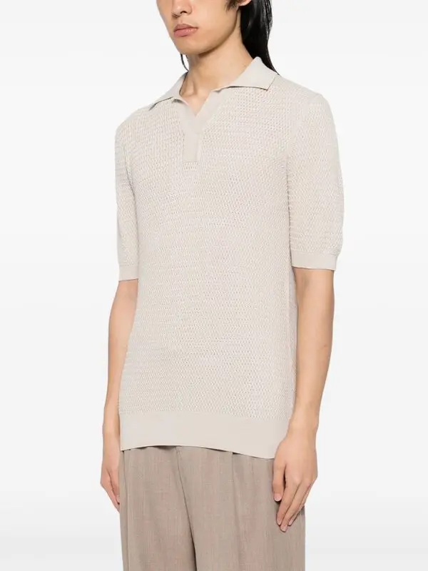 CRUCIANI Cotton Polo Shirt - Neutrals