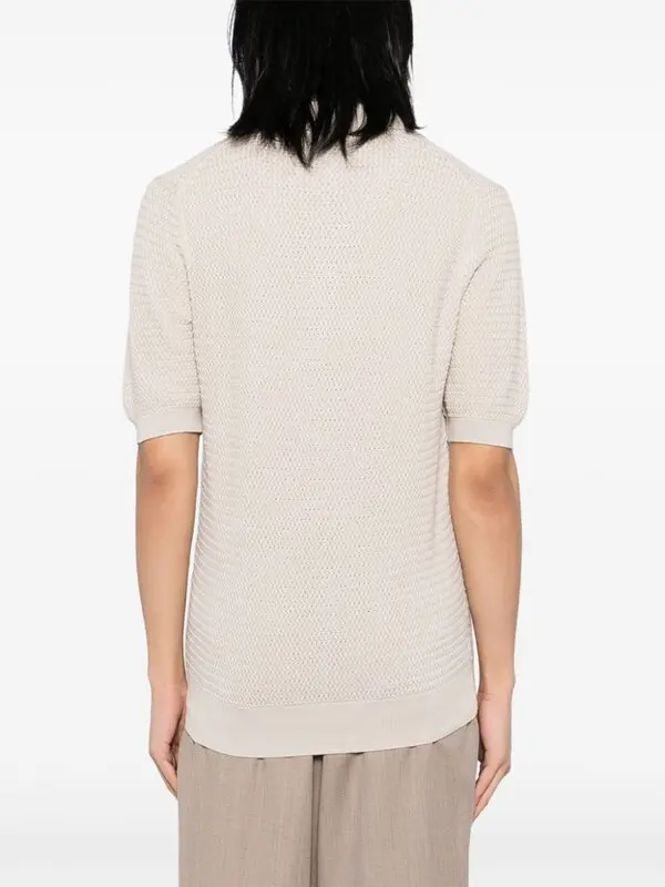 CRUCIANI Cotton Polo Shirt - Neutrals