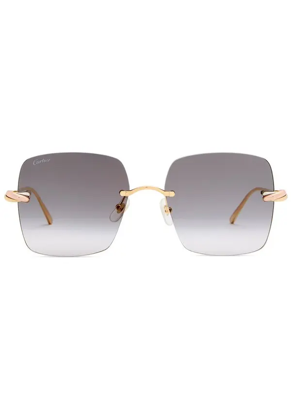 Cartier Trinity Rimless Square-frame Sunglasses