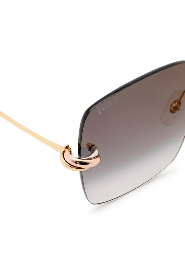 Cartier Trinity Rimless Square-frame Sunglasses