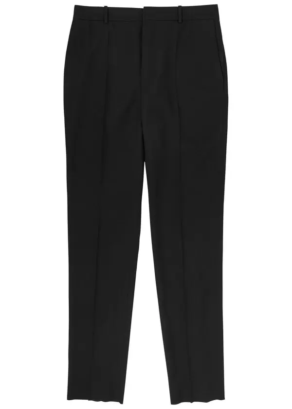 Saint Laurent Straight-leg Wool Trousers - Black