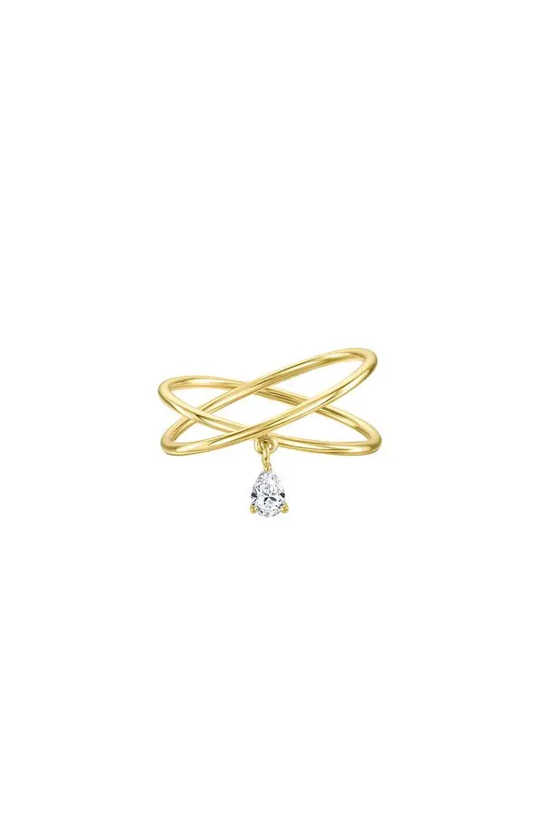 ISA GRUTMAN Double Band Diamond Ring - Yellow Gold
