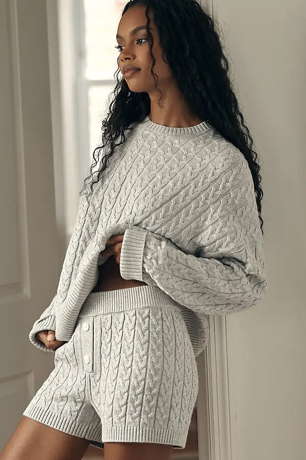 PAPINELLE Cozy Cable Cotton Cashmere Sweater
