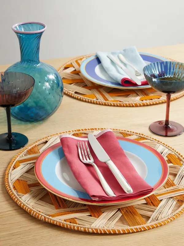 La DoubleJ Set Of Two Straw Placemats