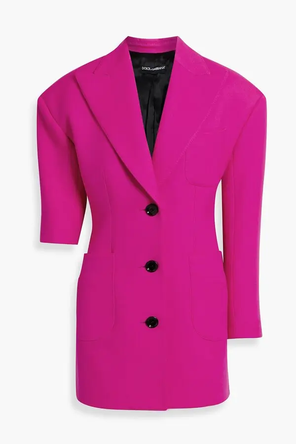 Dolce & Gabbana Asymmetric Wool-gabardine Blazer