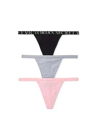 Victoria's Secret 5-pack Stretch Cotton V-string Panties - Print