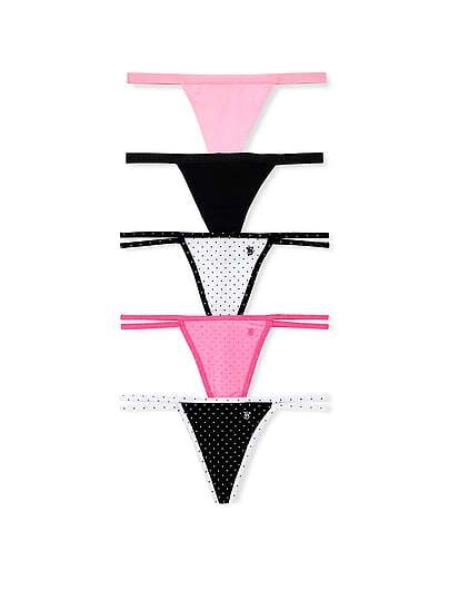 Victoria's Secret 5-pack Stretch Cotton V-string Panty - Print