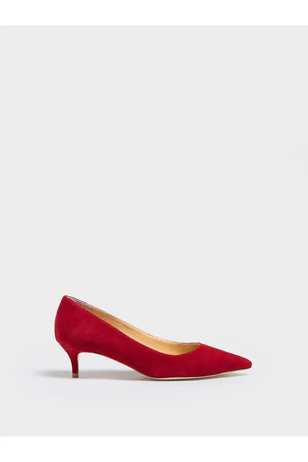 Marion Parke Classic Suede Kitten Heel Pumps