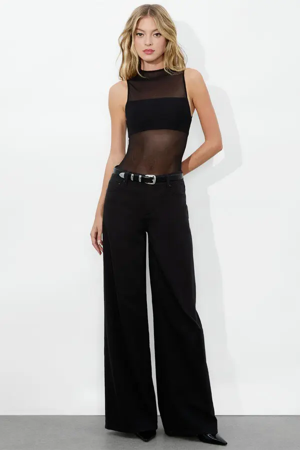 Alice + Olivia Hayden Leather Belt With Buckle