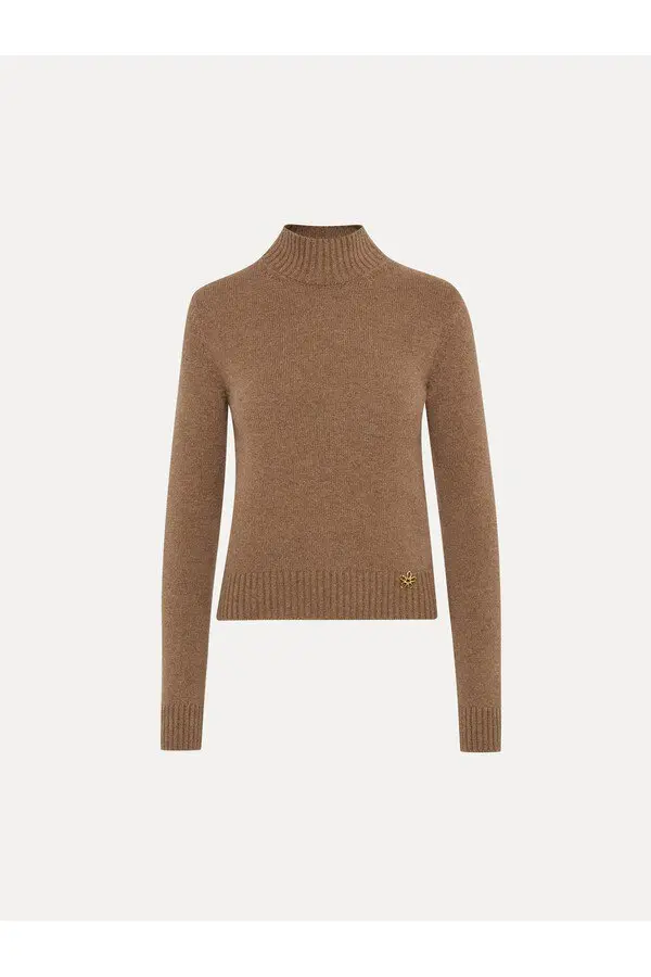 Oscar De La Renta O Flower Cashmere Pullover