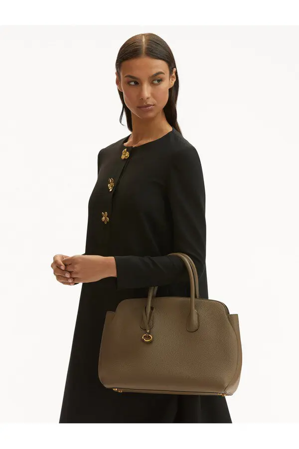 Oscar De La Renta The Ivy Top Handle Bag - Natural