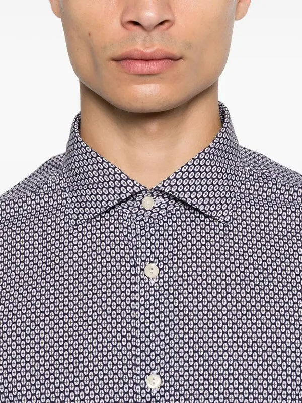TINTORIA MATTEI 954 Geometric-print Shirt
