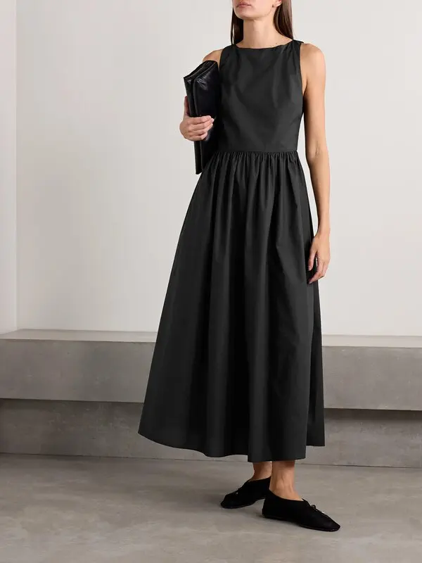 matteau shirred organic cotton midi dress Matteau Shirred Paisley-print Organic Cotton Midi Dress - Women Dresses
