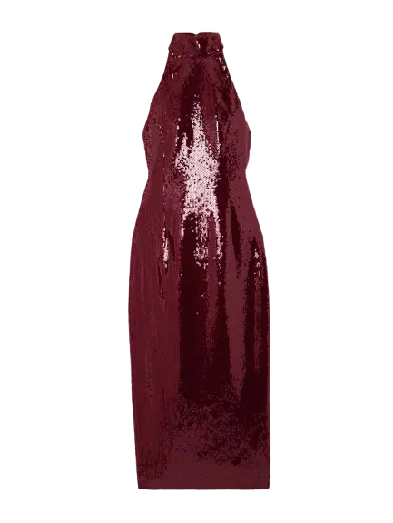 Rebecca Vallance Zelda Sequined Midi Dress - Red