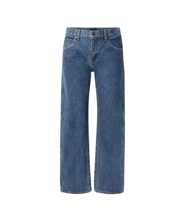 Khaite Kerrie Distressed Straight-leg Jeans - Blue