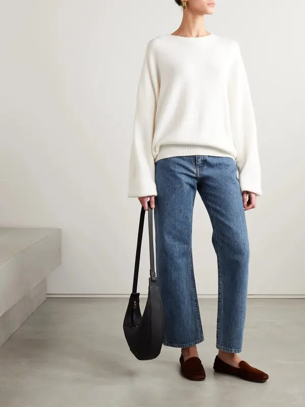 Khaite Kerrie Distressed Straight-leg Jeans - Blue