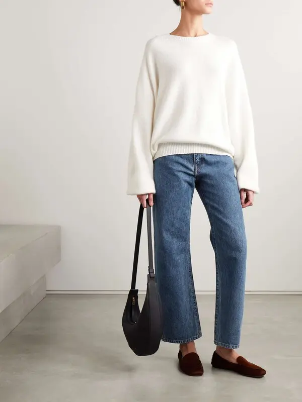 Khaite Kerrie Distressed Straight-leg Jeans - Blue