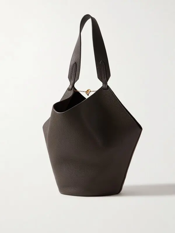 Khaite Lotus Small Textured-leather Tote