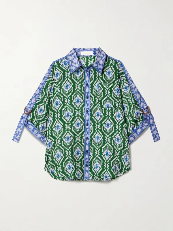 Zimmermann Wylie Printed Silk Shirt