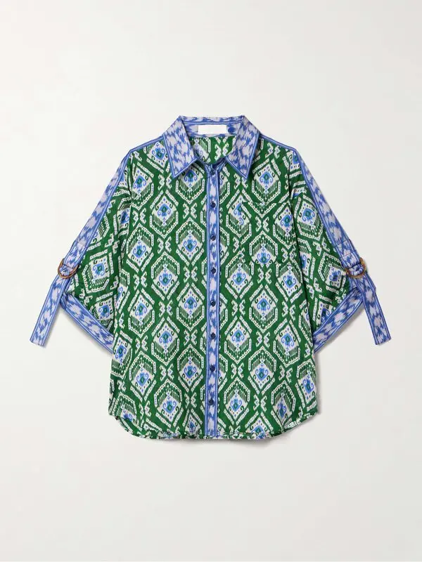 Zimmermann Wylie Printed Silk Shirt