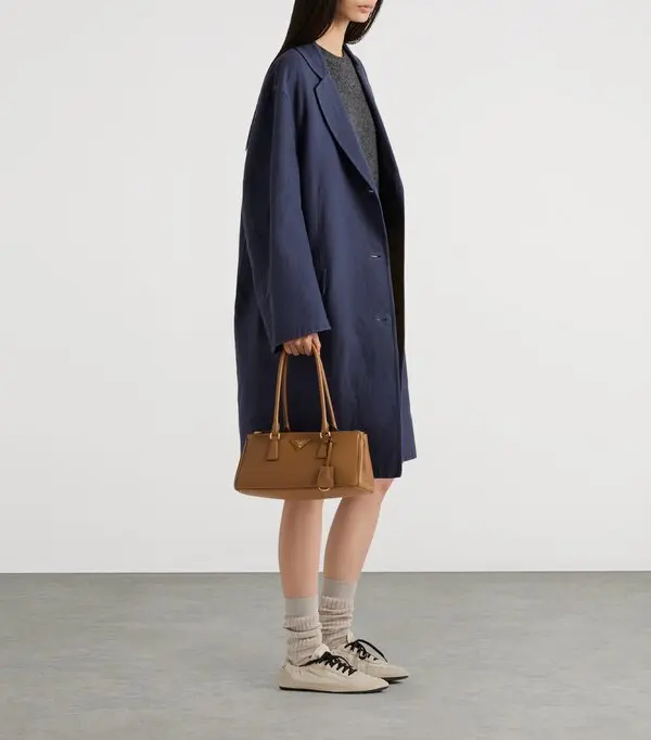 Prada Medium Leather Galleria Top-handle Bag - Brown