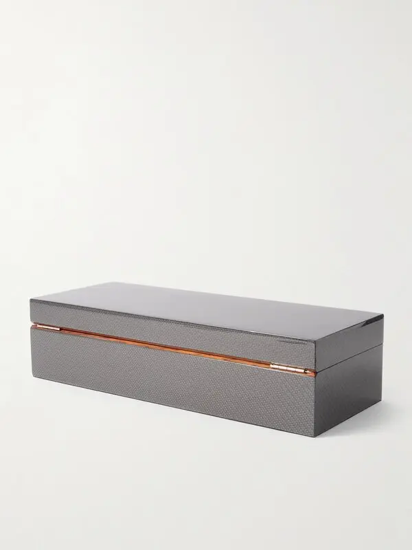 RAPPORT LONDON Carbon Fiber And Wood Five-piece Watch Box