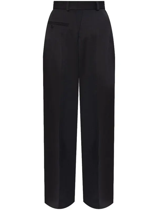 MAISON MARGIELA Single-stitch Logo Trousers - Black