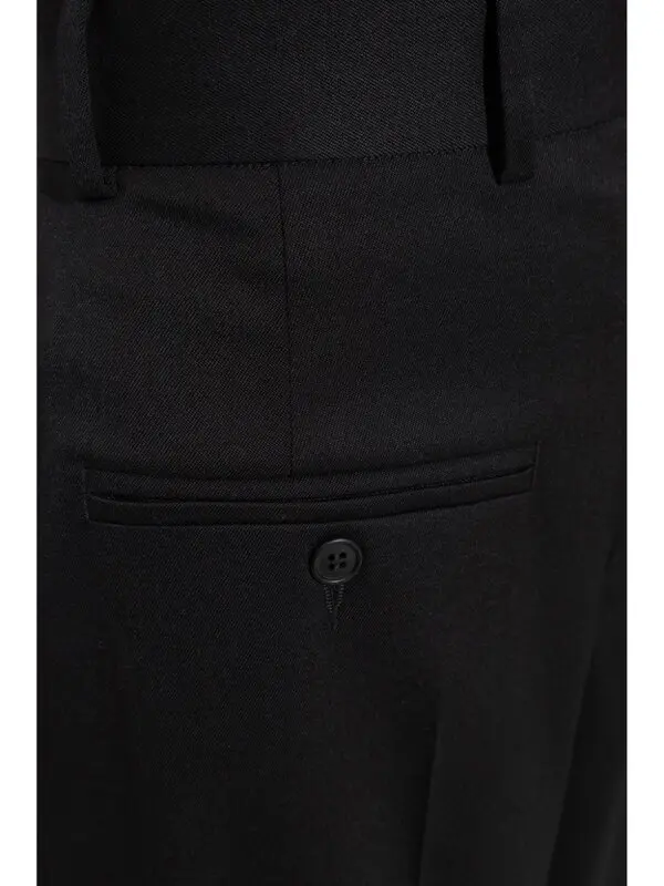 MAISON MARGIELA Single-stitch Logo Trousers - Black