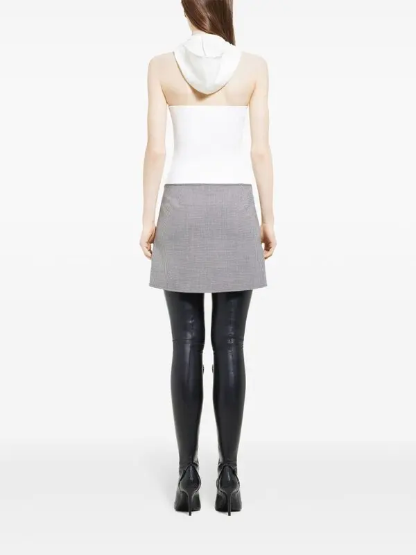 COURREGES Illusion Hooded Bodysuit - White