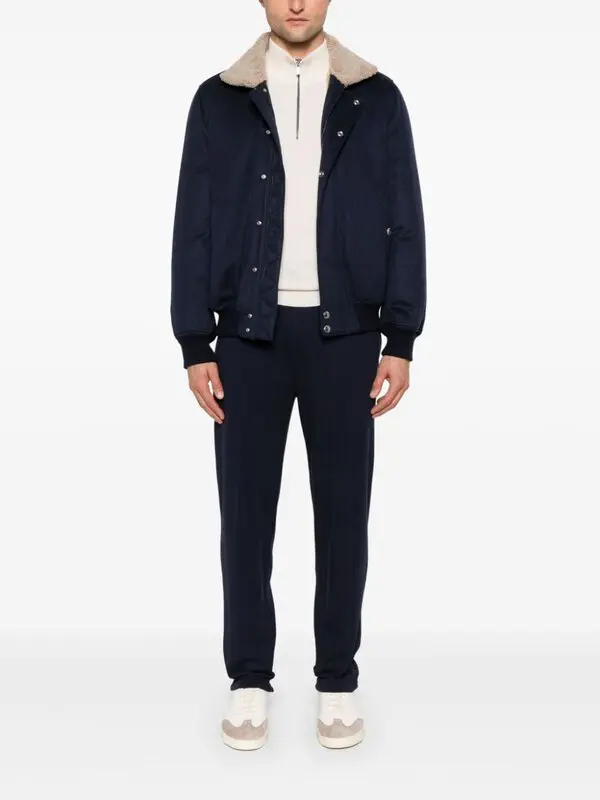 Brunello Cucinelli Shearling-collar Bomber Jacket