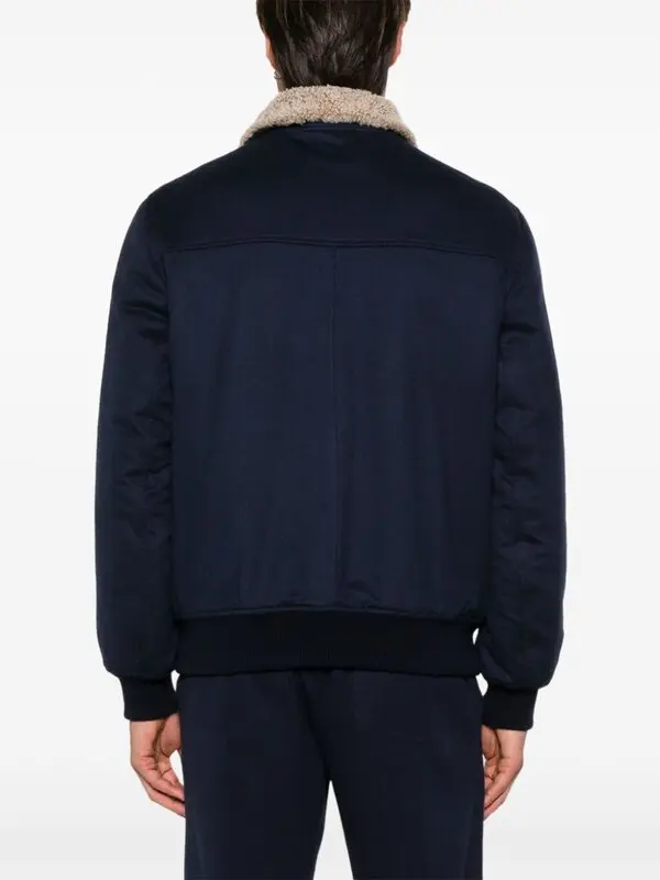 Brunello Cucinelli Shearling-collar Bomber Jacket
