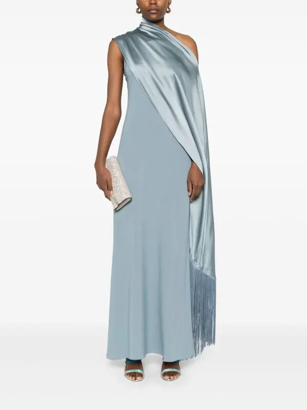 TALLER MARMO Fringed Maxi Dress - Blue
