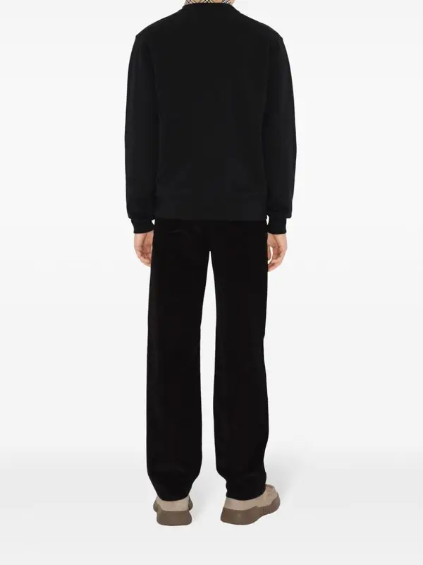 Burberry Check-patch Cotton Sweatshirt