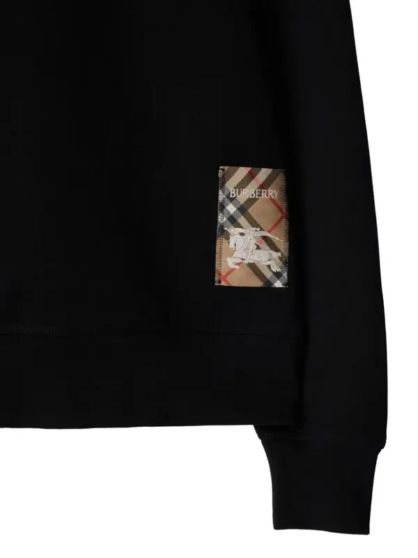 Burberry Check-patch Cotton Sweatshirt