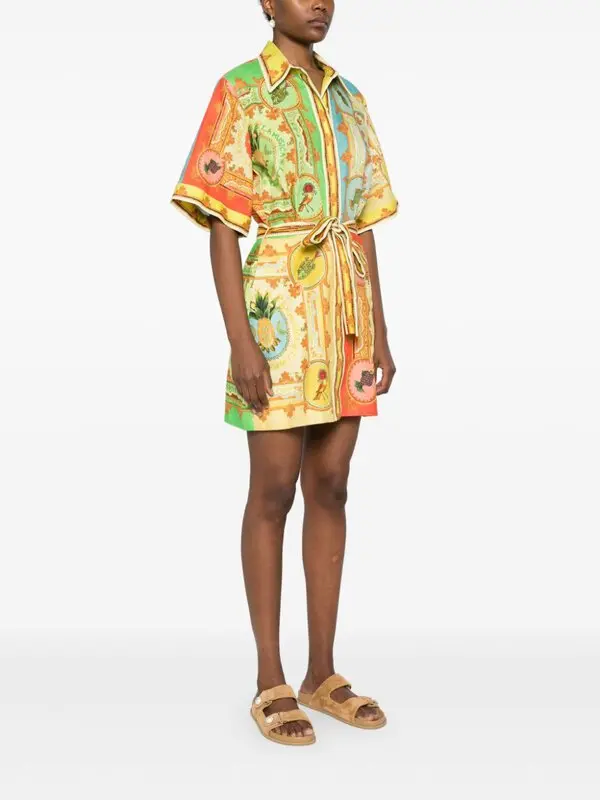 ALEMAIS La Musica Mini Dress - Yellow