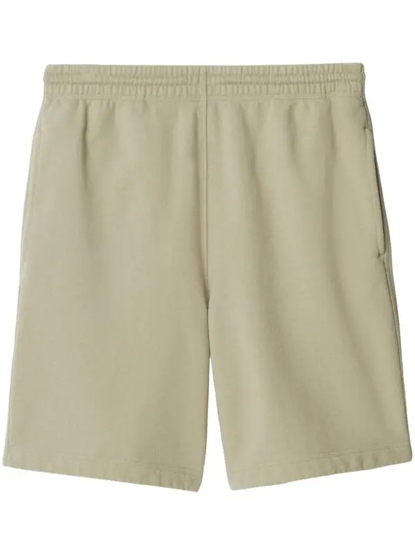 Burberry Equestrian Knight Appliqué Cotton Shorts - Neutrals