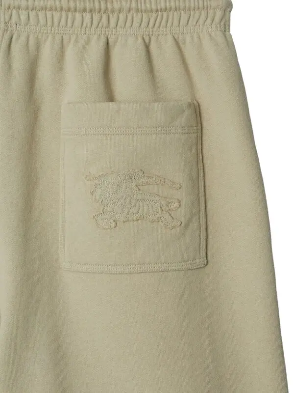 Burberry Equestrian Knight Appliqué Cotton Shorts - Neutrals