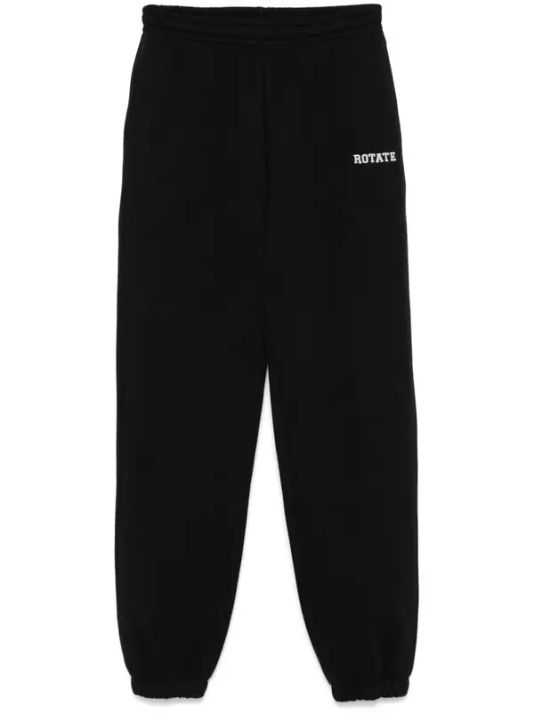 ROTATE BY BIRGER CHRISTENSEN Fleece-lined Sweatpants - Black