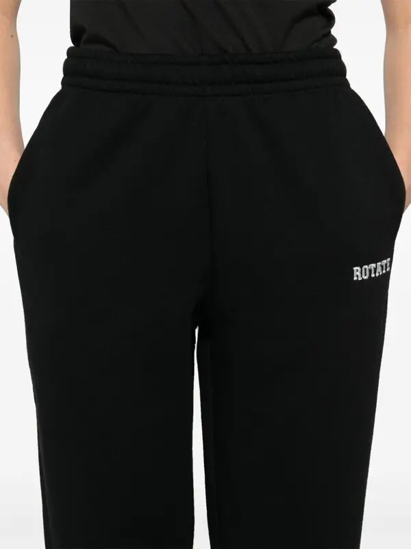 ROTATE BY BIRGER CHRISTENSEN Fleece-lined Sweatpants - Black