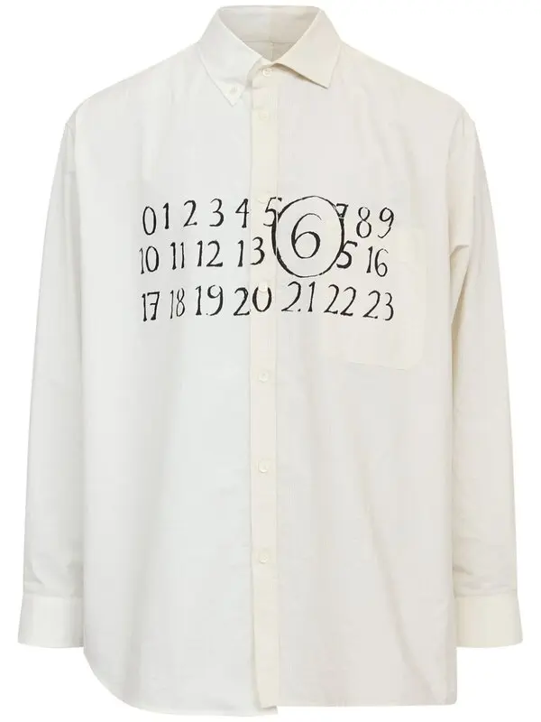 MAISON MARGIELA Asymmetric Cotton Shirt - Neutrals
