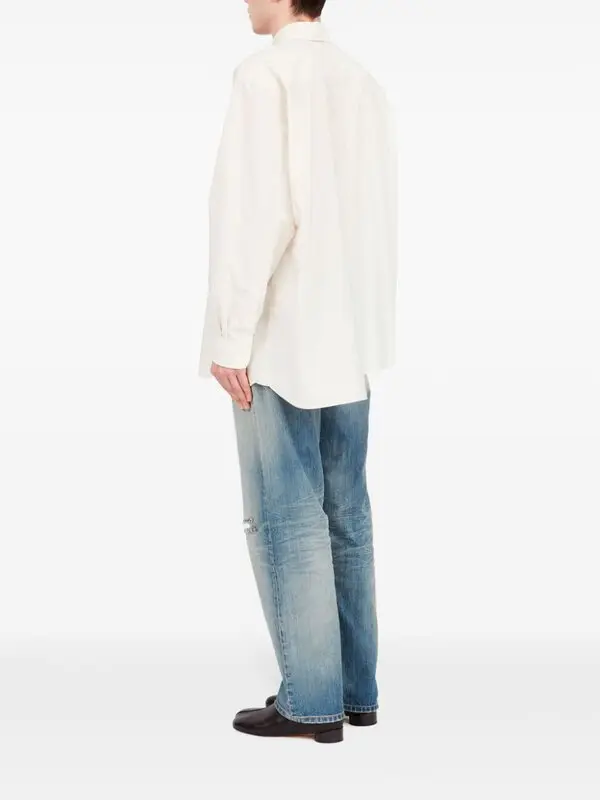 MAISON MARGIELA Asymmetric Cotton Shirt - Neutrals