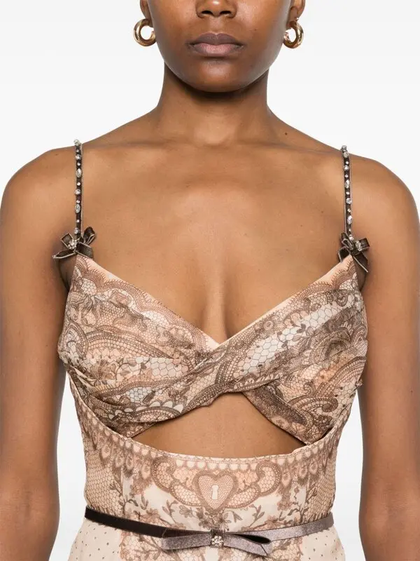 Zimmermann Crush Midi Dress - Neutrals