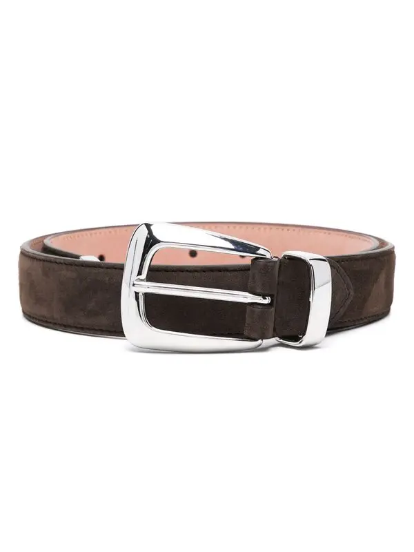 Khaite Benny Suede Belt - Brown