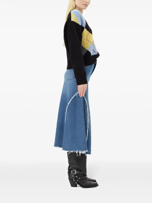 GANNI Diamond-pattern Jumper - Black