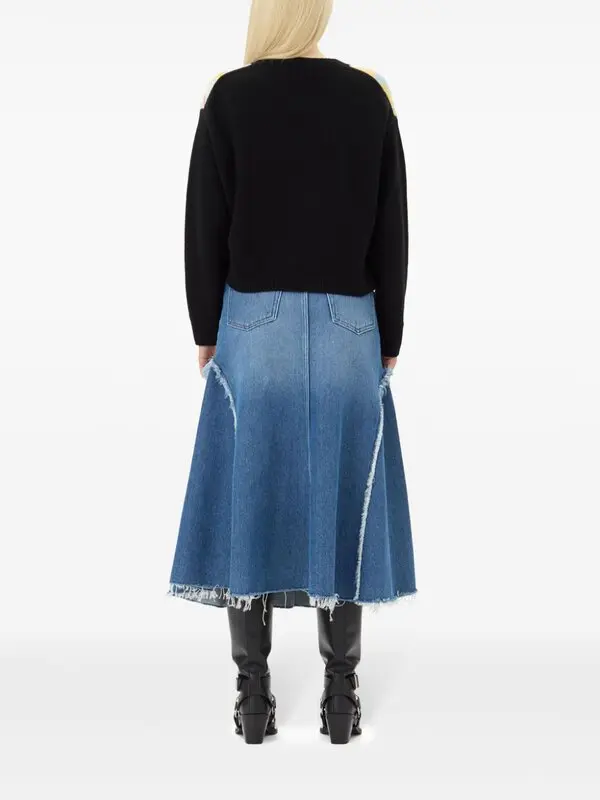 GANNI Diamond-pattern Jumper - Black
