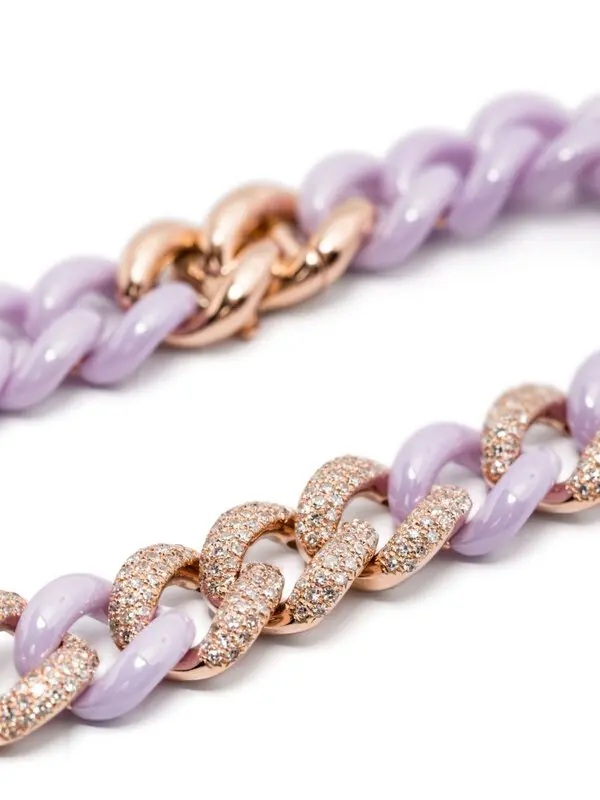 Shay 18kt Rose Diamond And Ceramic Bracelet